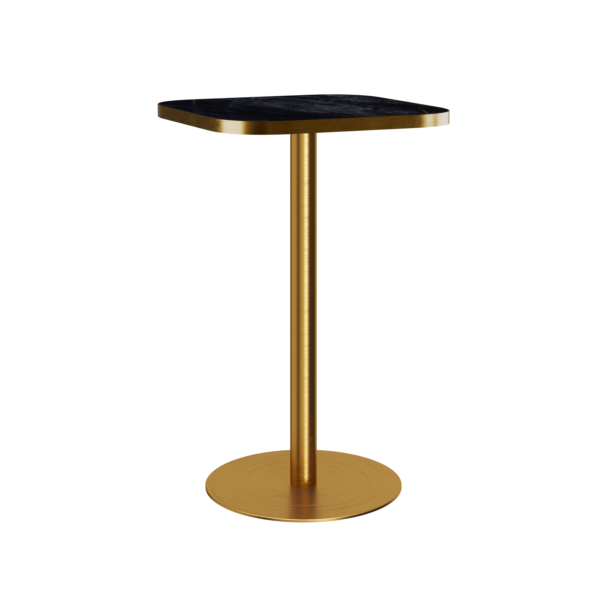 Halo Bar Table (60cm Rounded Square) With Rim – Harry the hirer